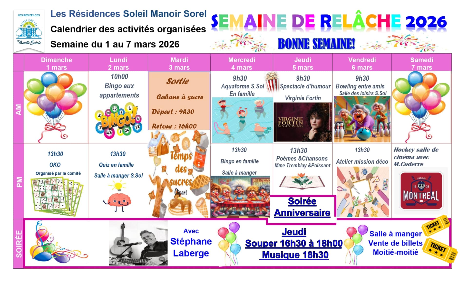 À vos agendas ! C’est la Semaine de relâche intergénérationnelle - Les ...